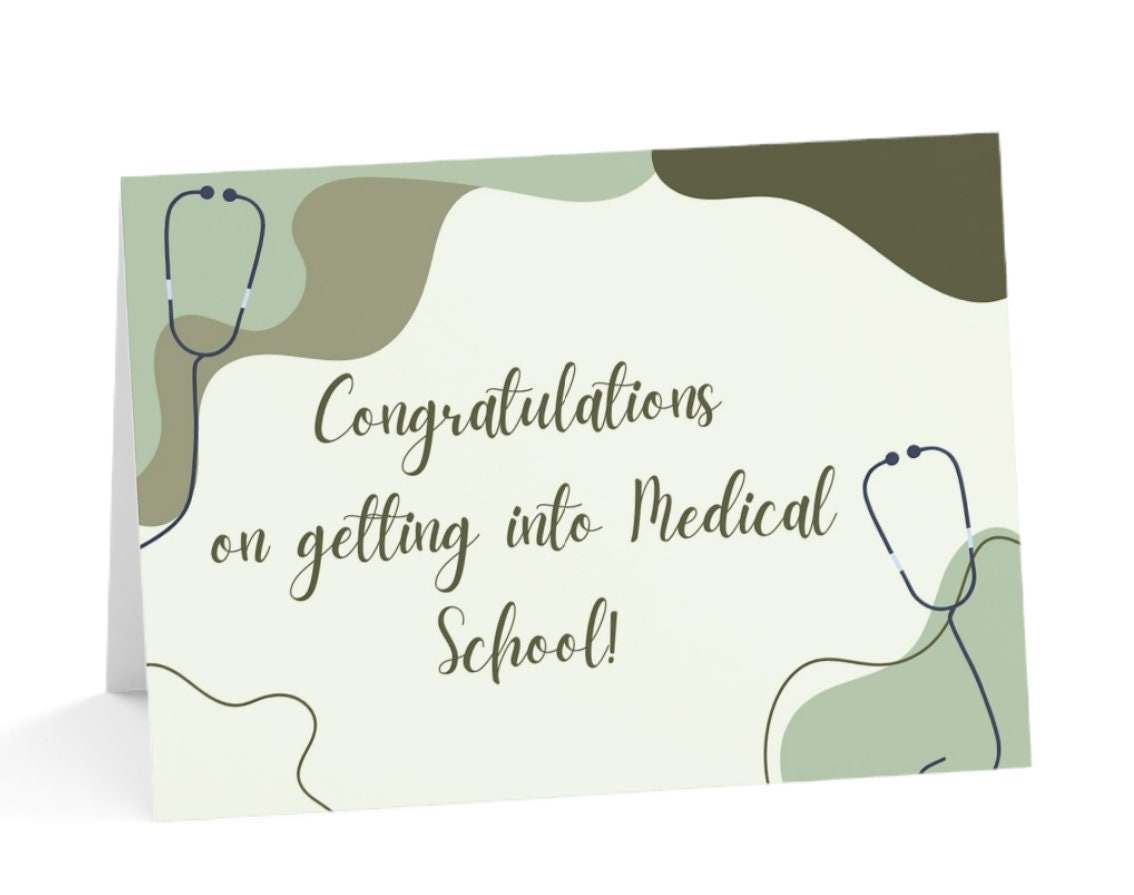 Medical School Congratulations Card Unisex - Etsy