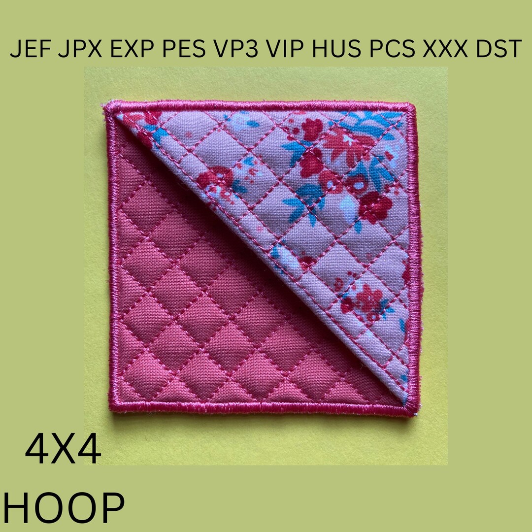 Quilted Corner Bookmark - in the Hoop Machine Embroidery Project for ...