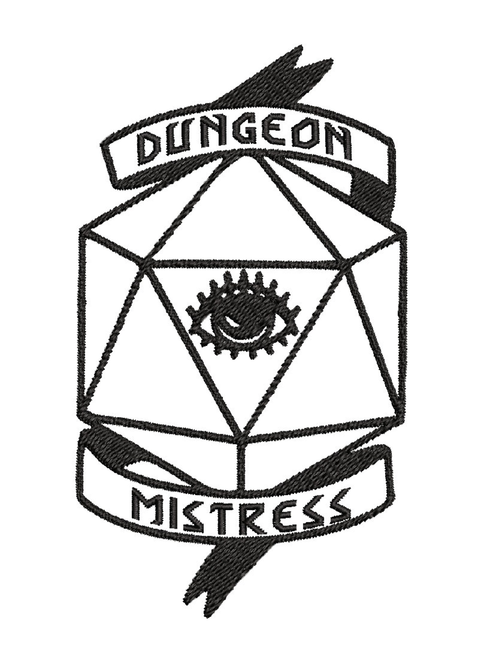 Dungeon Mistress D20 Logo Embroidery File Instant Digital - Etsy