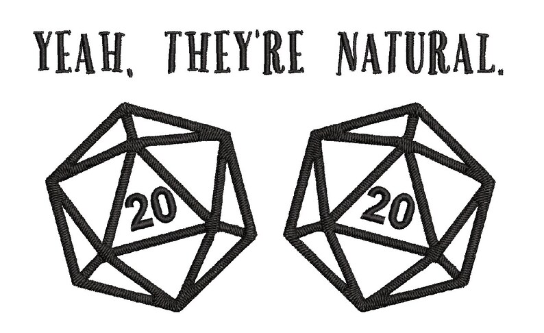 Yeah They're Natural Double D20 Dice Dungeons and Dragons - Etsy