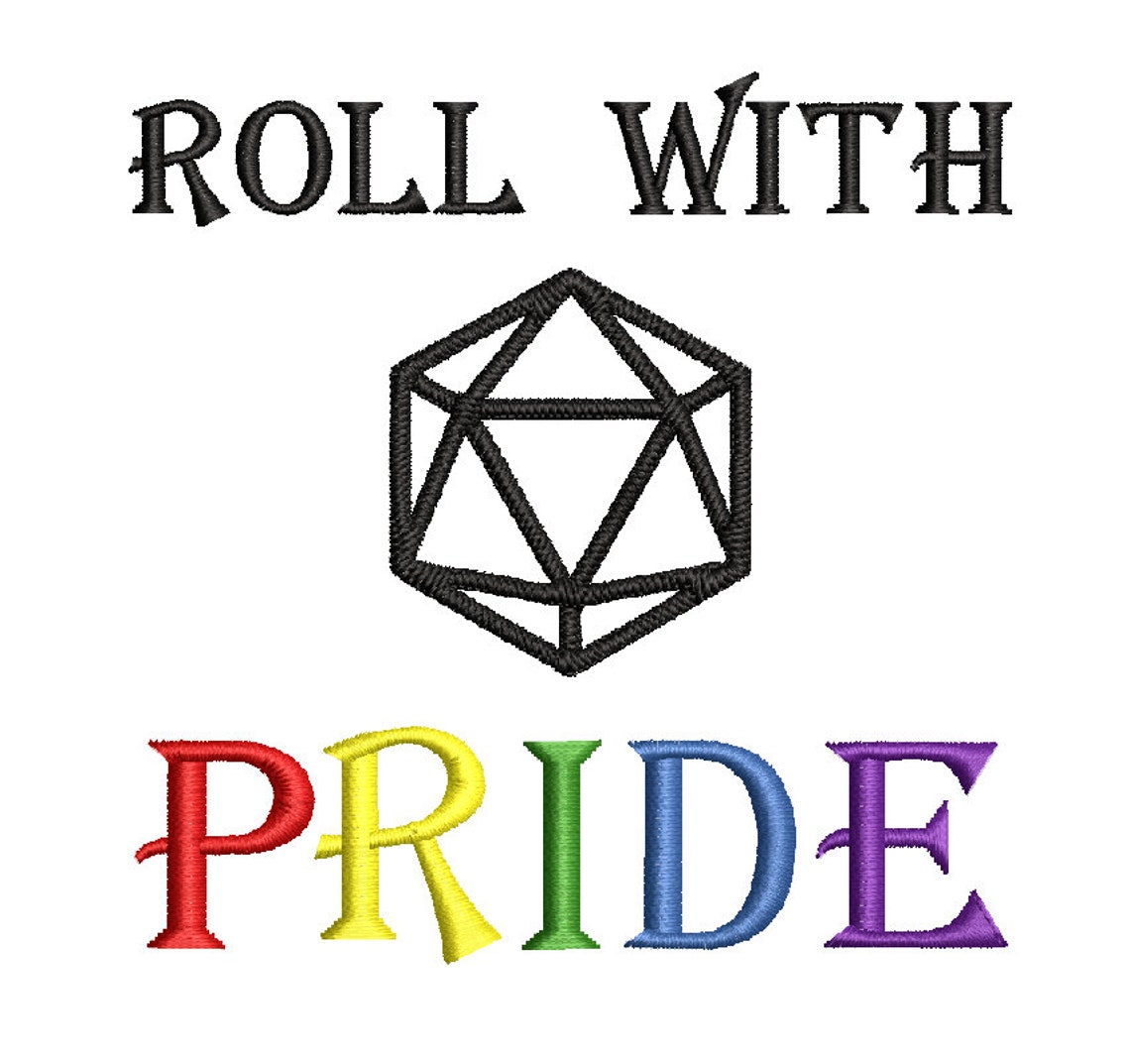 Roll With Pride D20 Dungeons and Dragons LGBTQ Embroidery - Etsy