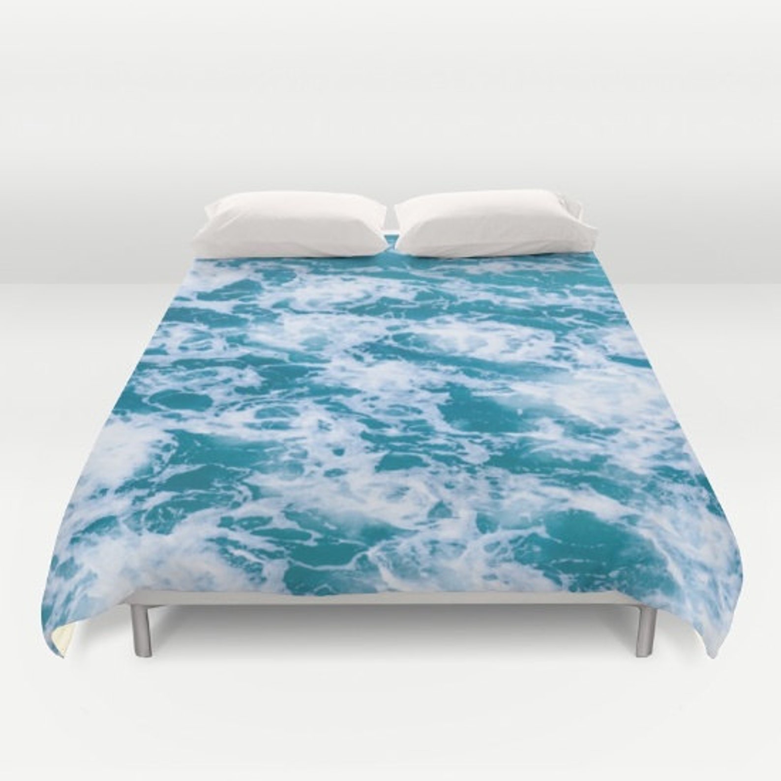 Ocean Waves Duvet Cover Water Bedding Aqua Sea Water Bedroom - Etsy