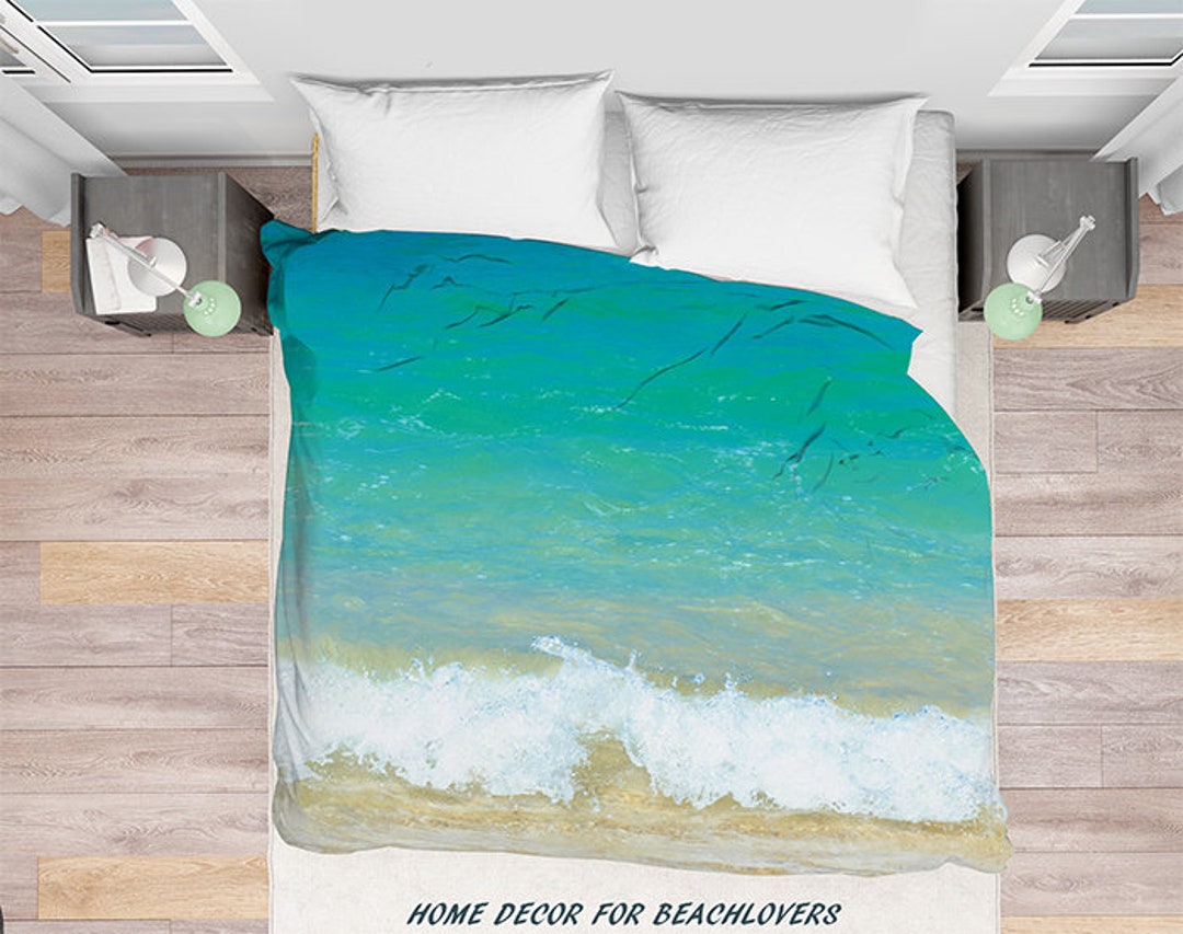 Ocean Wave Duvet Cover, Water Bedding, Wave Duvet Cover, Blue Aqua, Sea ...