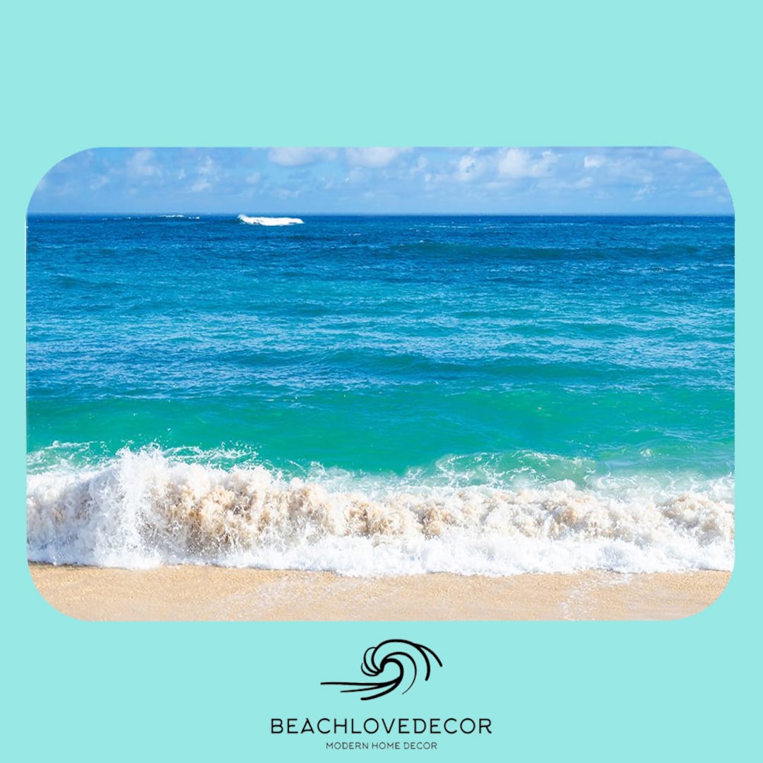 Tropical Beach Bath Mat/ocean Bathroom Rug/beach Bathroom Decor/gift ...