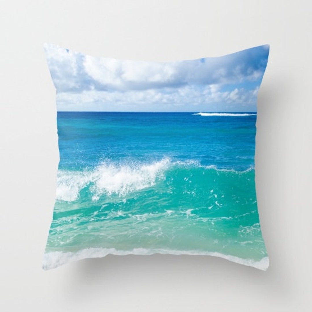 Ocean Wave Pillow Cover, Tropical Pillow Cover, Beach Pillow Cover ...