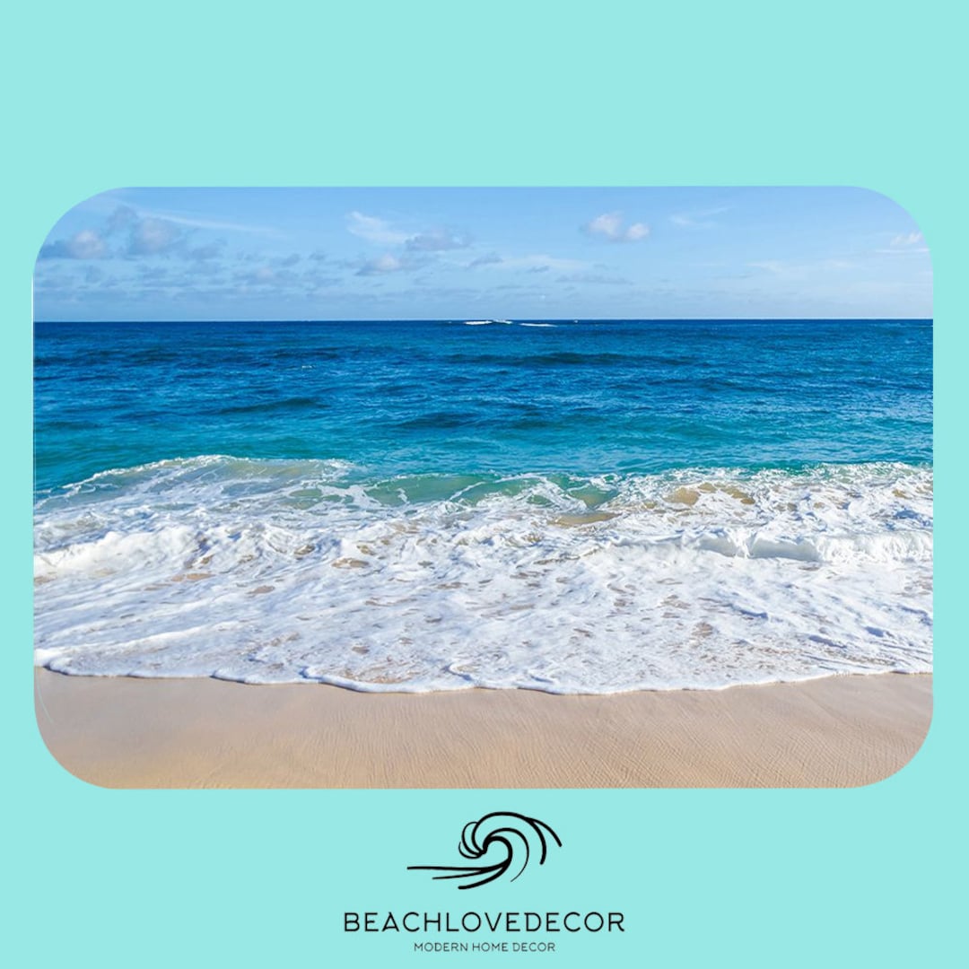 Sandy Beach Bath Mat/ocean Bathroom Decor/beach House Decor/ocean ...