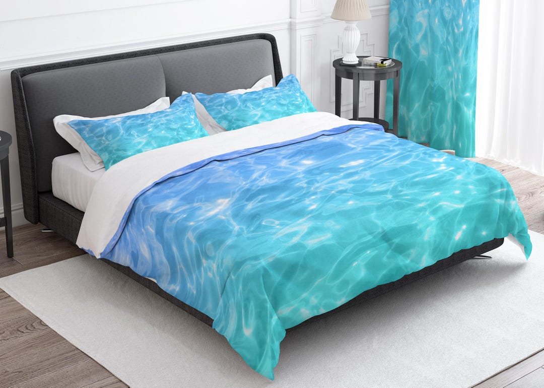 Blue and Teal Ocean Bedding Set/ocean Duvet Cover/sea Comforter/ocean ...