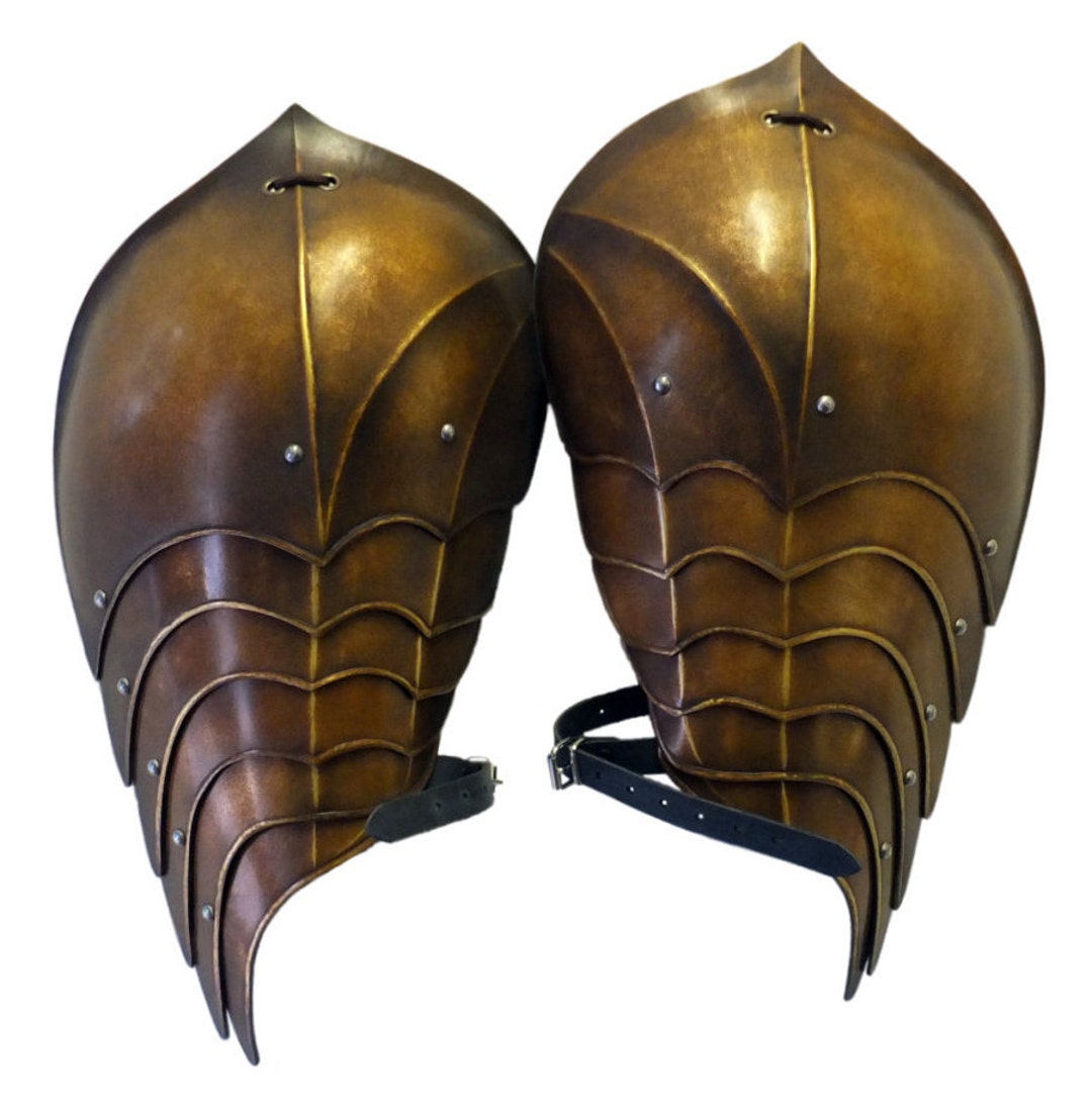 Larp Armor, Elven Style Shoulder Armour, Wyvern Pauldrons, SCA, Cosplay ...