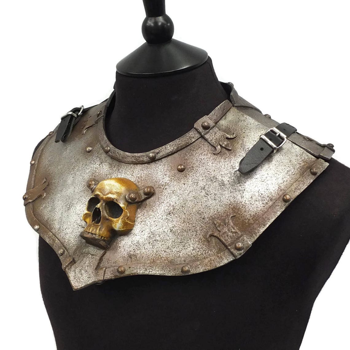 Larp Armor Fantasy Ominous Skull Gorget orc demon cosplay | Etsy