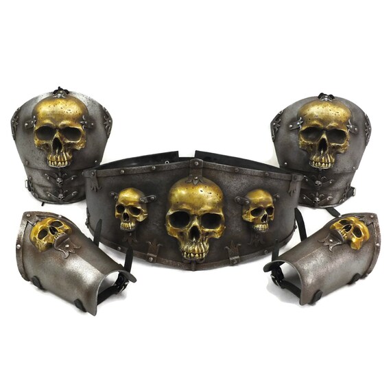 Larp Armor Fantasy Ominous Skull Belt Set Ogre Orc Hero - Etsy