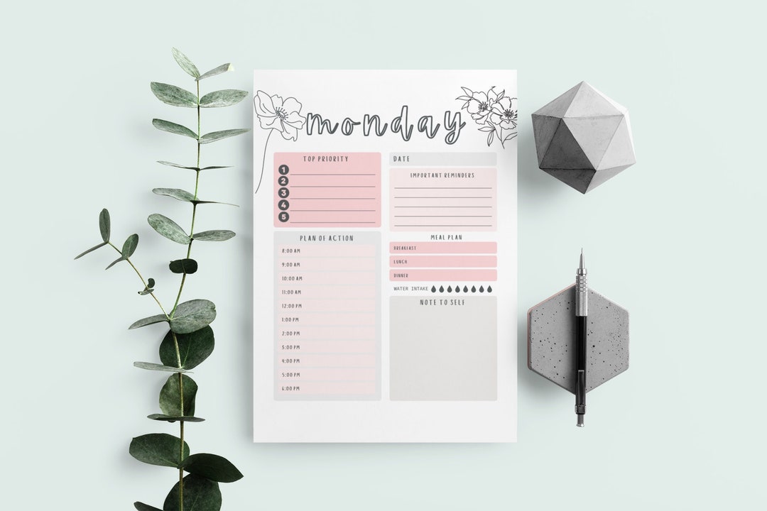 Weekly Planner Printables, Color Me Planner, Pastel Planner Pages - Etsy