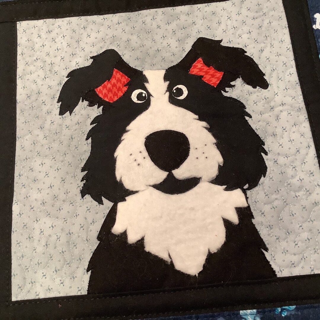 622 BEST Border Collie Dog Quilted Wall Hanging Homemade Pet Lover 12.5 ...