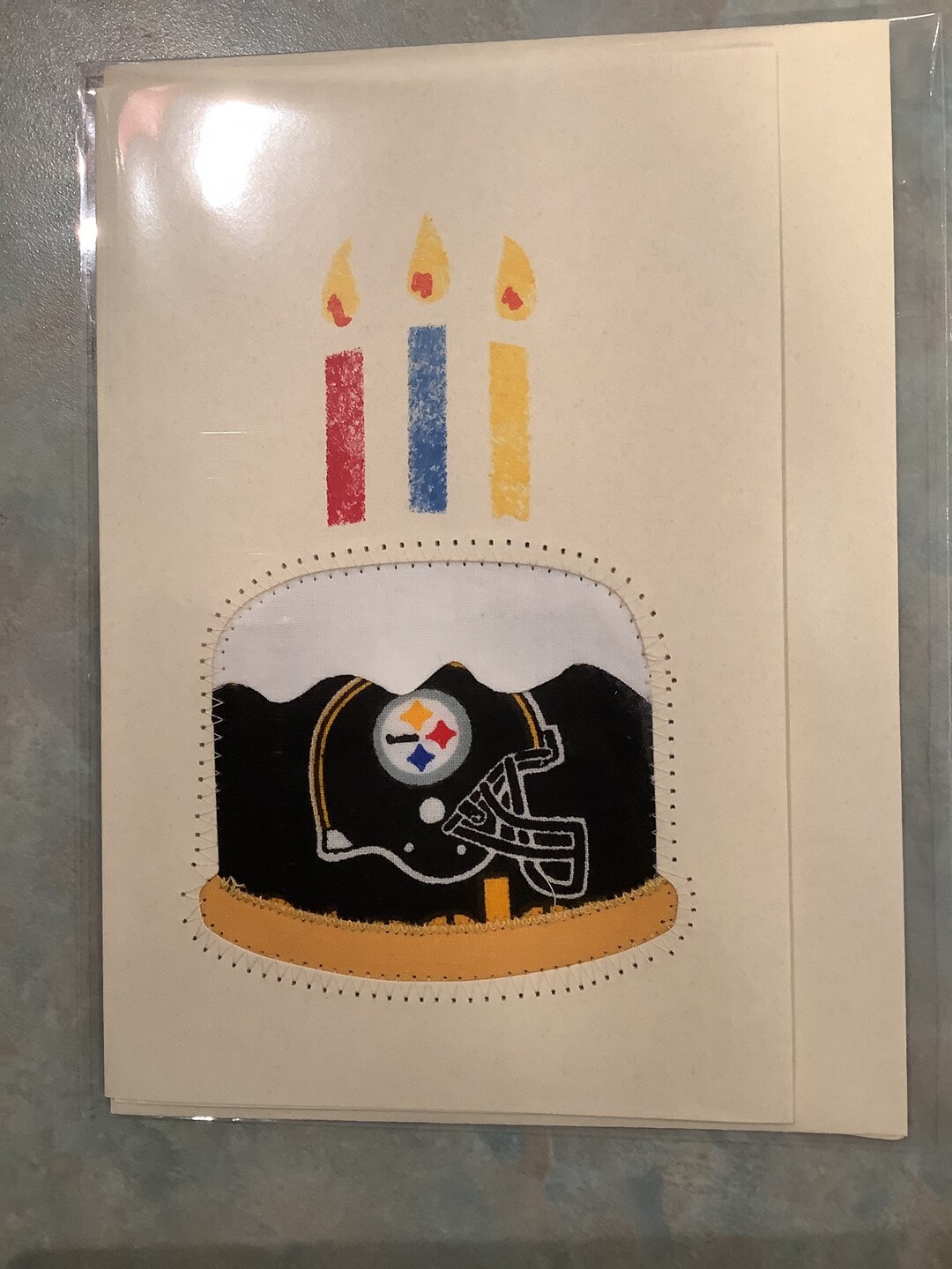 BEST Steelers Pittsburgh Birthday Cake Blank Note Card Quilted - Etsy