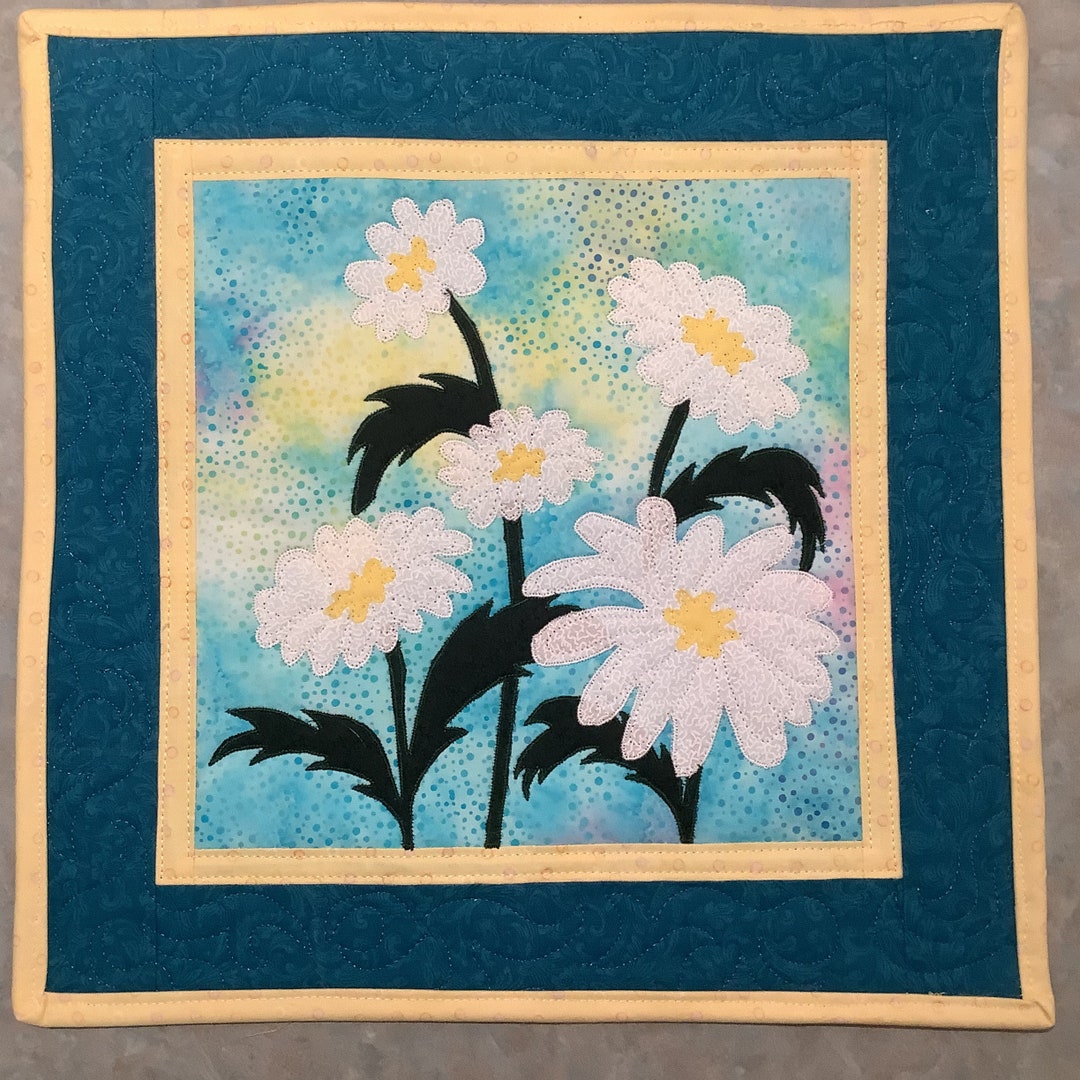 893 BEST Homemade Daisies Spring Quilted Wall Hanging or Table Topper ...