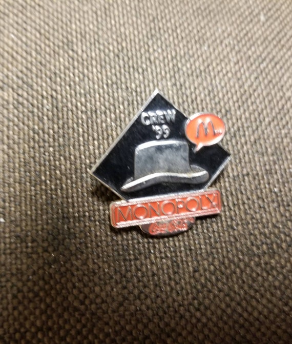 McDonald's Crew 99 Monopoly Enamel Pin - Gem