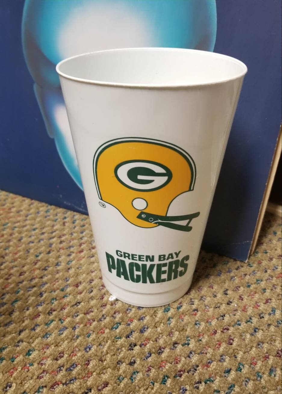 Vintage 1970s Green Bay Packers Hall of Fame Plastic Beer Glass ...