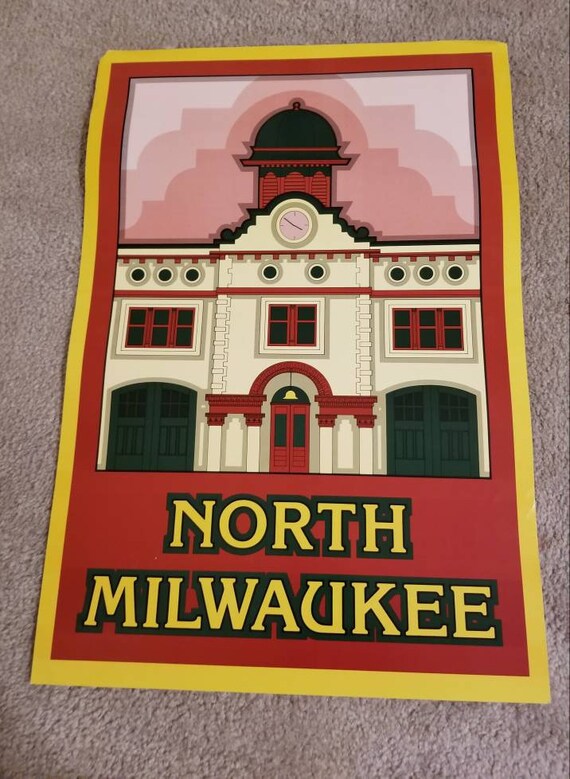 Vintage North Milwaukee Poster | Etsy