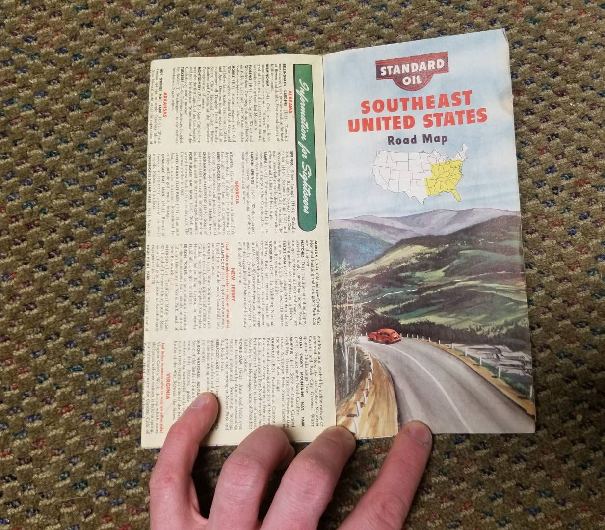 Interstate Road Map Of Southeast