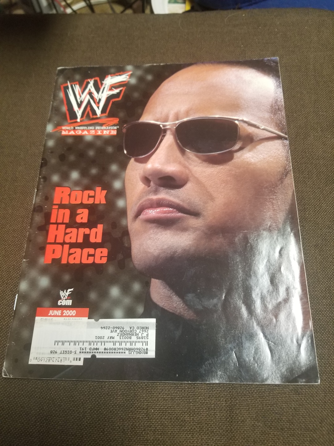 WWF Magazine June 2000 the Rock Cover - Etsy