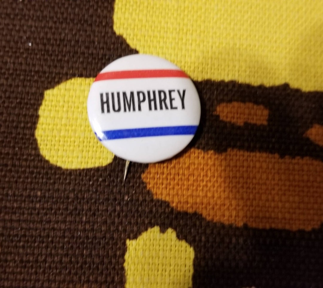 Vintage Hubert Humphrey Political Pinback Button - Etsy