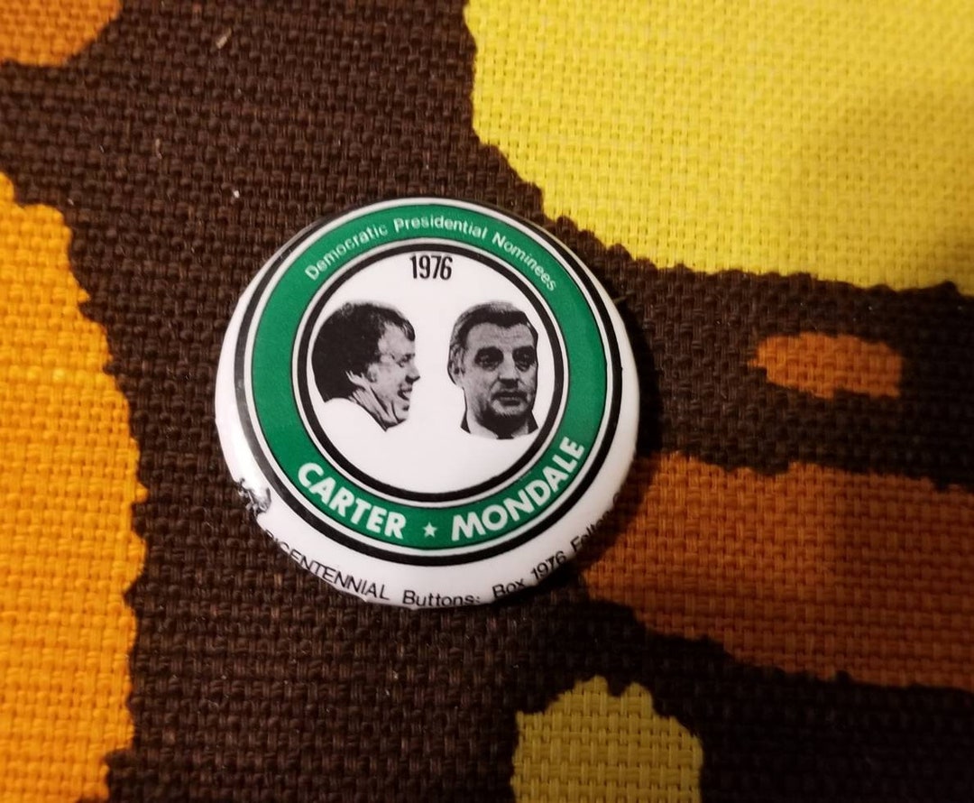Vintage 1976 Democratic Presidential Nominees Carter Mondale Pinback ...