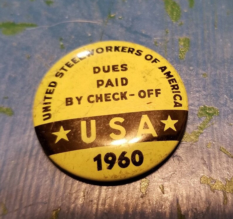 Vintage United States of America Dues Paid by Check off USA - Etsy