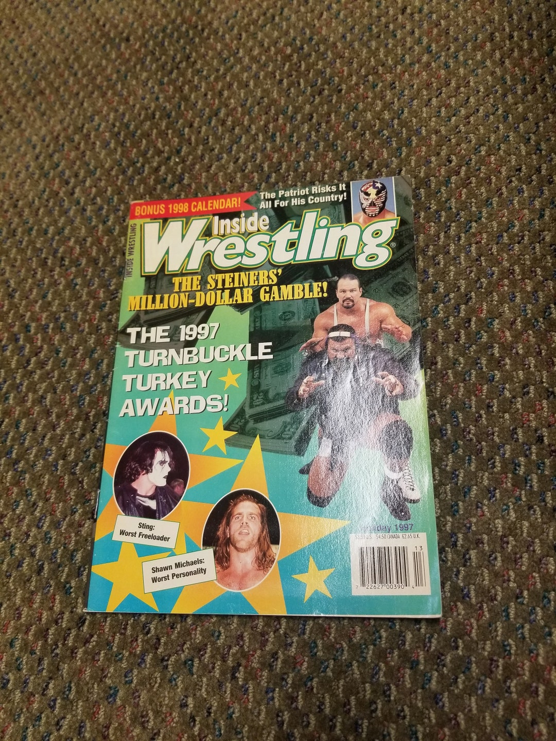 Inside Wrestling Magazine Holiday 1997 the Stieners Sting Cover - Etsy