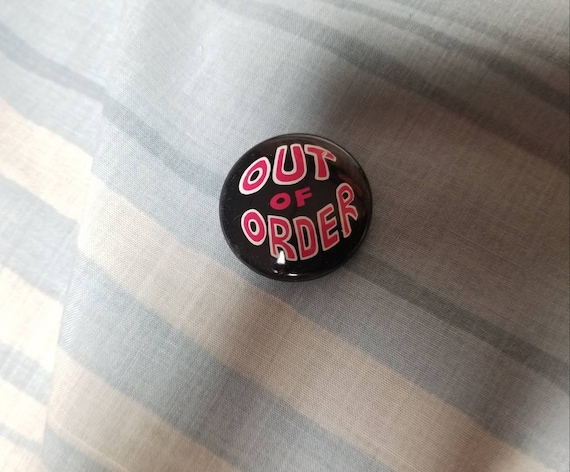 Vintage Out of Order Pinback Button - Etsy