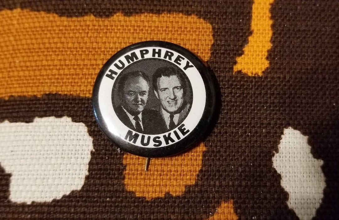 Vintage Humphrey Muskie 1972 Campaign Pinback Button - Etsy