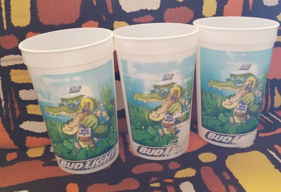 Vintage Bud Light Alligator Cups Set of 3 | Etsy