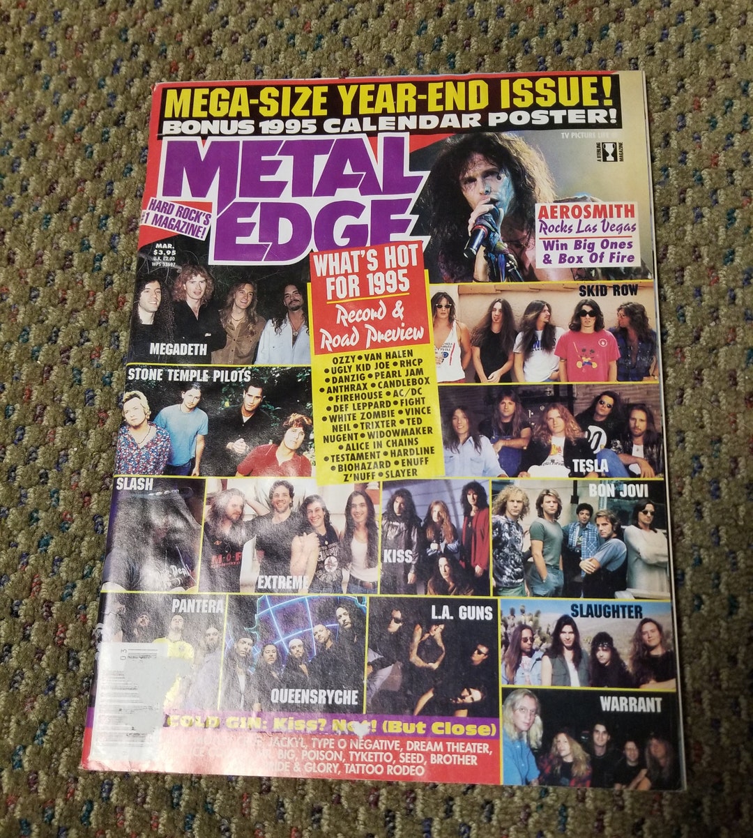 Metal Edge Magazine March 1995 Stone Temple Pilots Megadeth Slash ...