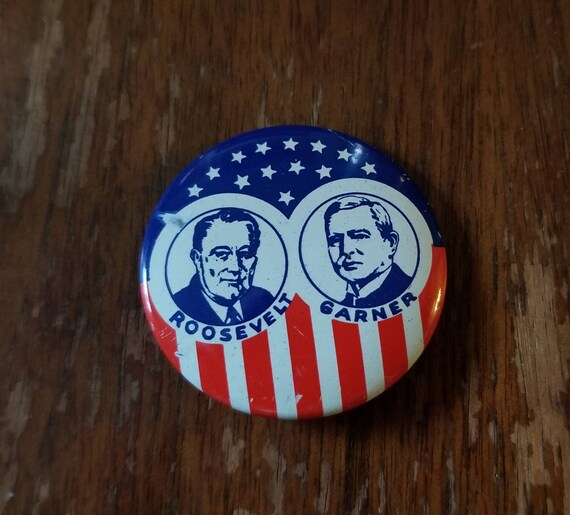 Roosevelt Garner REPRODUCTION Campaign Button 1968 Kl… - Gem