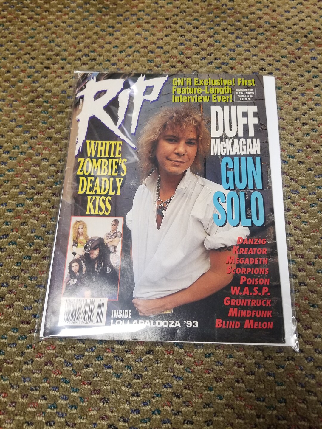 RIP Magazine Novemmber 1993 Duff Mckagan White Zombie Lollapalooza 93 ...