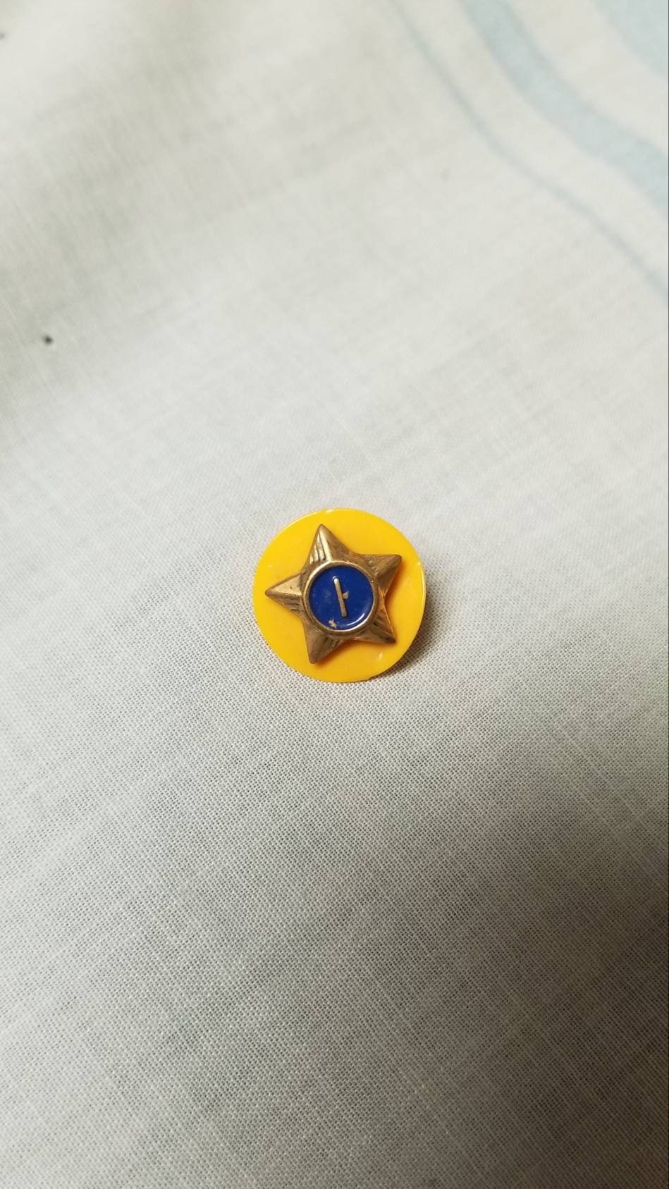 Vintage Boy Cub Scout Service Star Year Pin 1 BSA Blue Enamel Ball ...