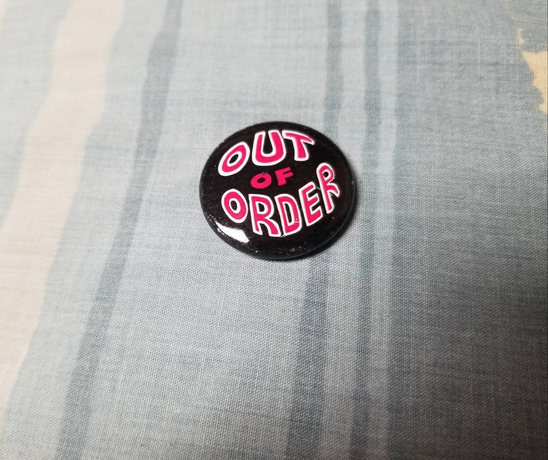 Vintage Out of Order Pinback Button - Etsy