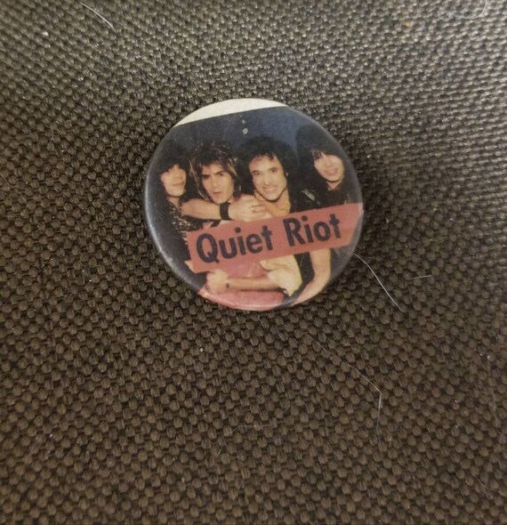 Vintage Quiet Riot Pinback Button - Etsy