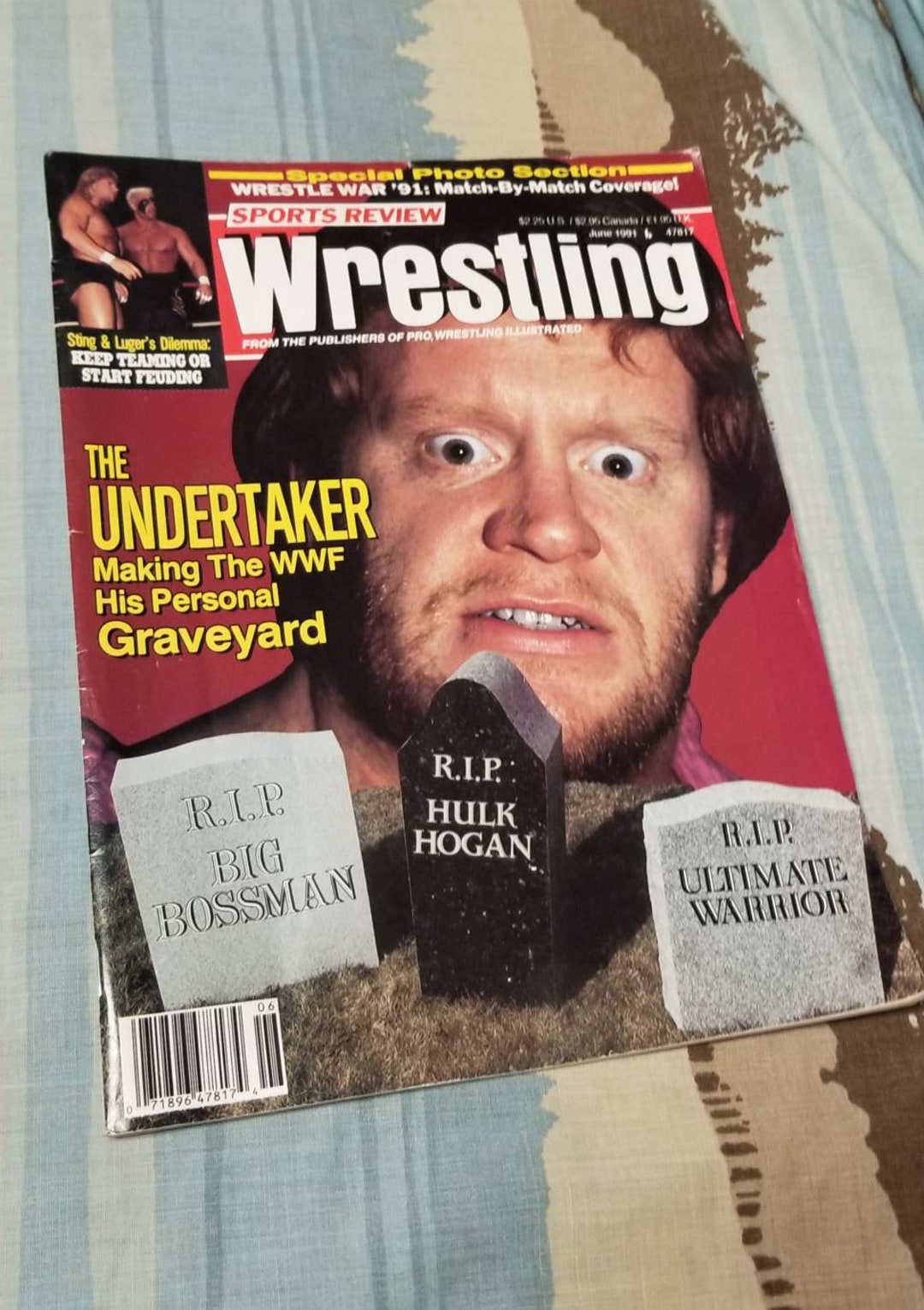 Sports Review Wrestling Magazine June 1991 the Undertaker Cover - Etsy