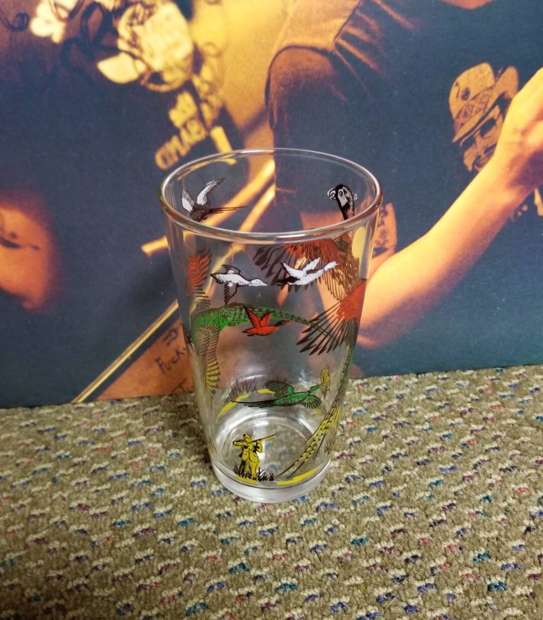 Vintage Hazel Atlas Pheasant Hunting Glass - Etsy