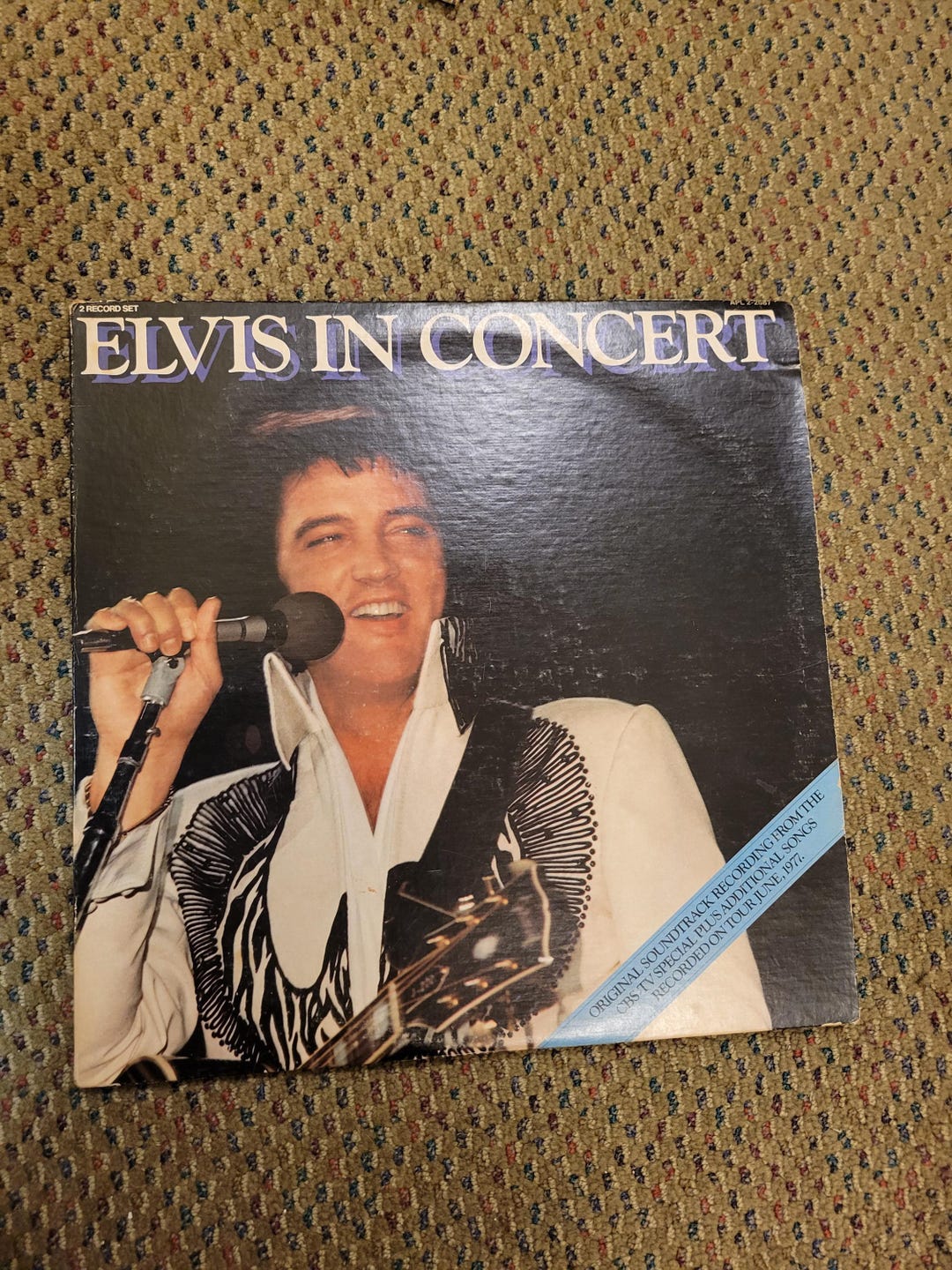 Vintage 1977 Elvis in Concert LP Album Record APL 2-2587 RCA Presley ...