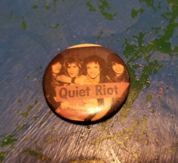 Vintage Quiet Riot Pinback Button | Etsy