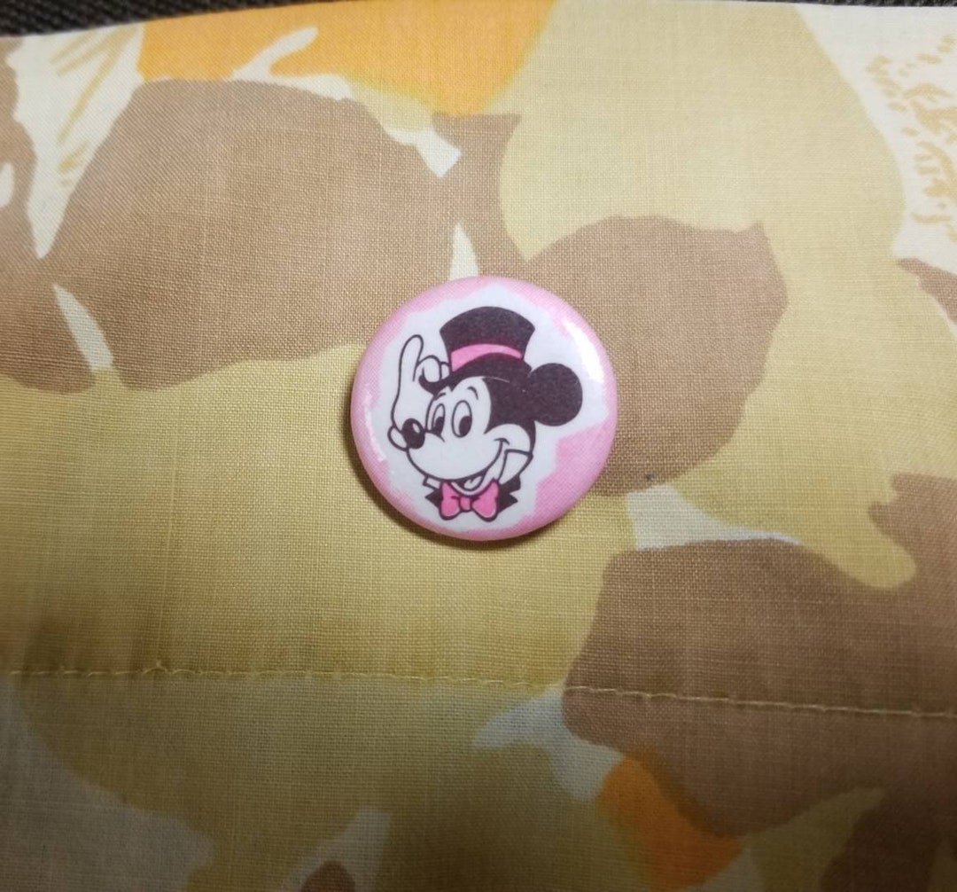 Vintage Mickey Mouse Pinback Button - Etsy