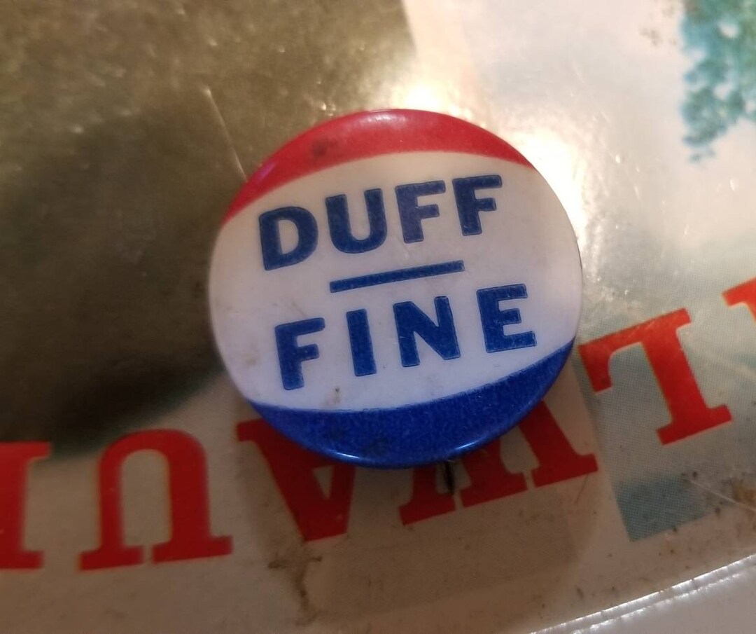 Vintage James H Duff Fine Campaign Pins - Etsy