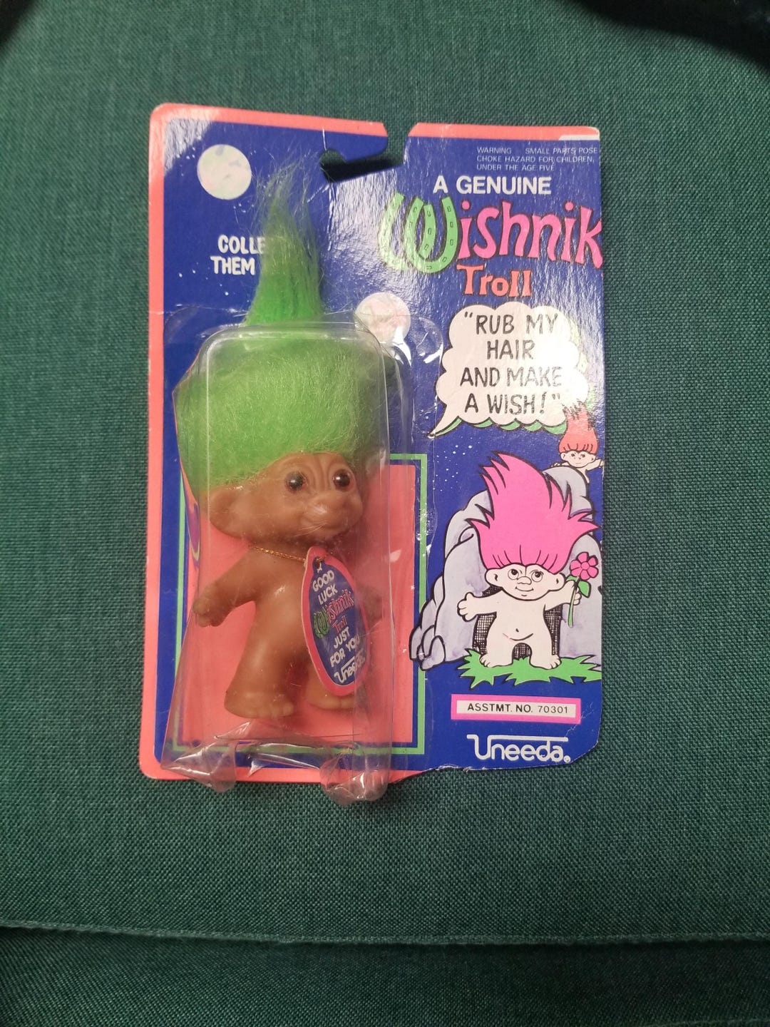 Uneeda Wishnik Troll 3 With Orange Hair New on Card - Etsy