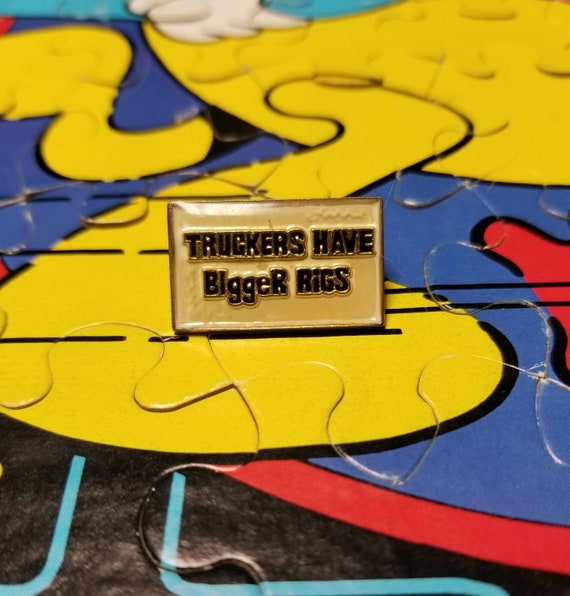 Vintage Enamel Trucker Pins // Retro Big Rig Pins // … - Gem