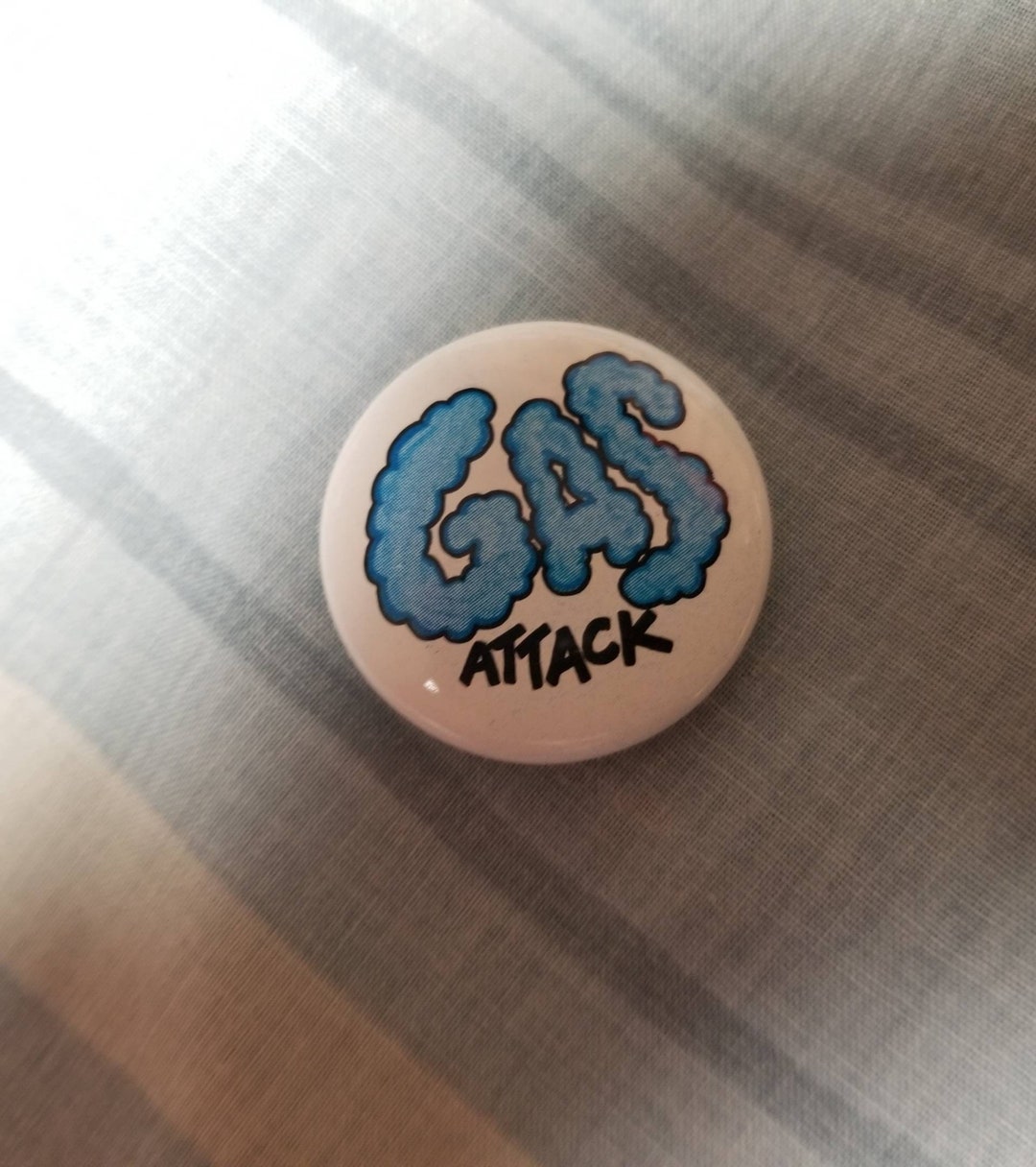 Vintage Gas Attack Pinback Button - Etsy
