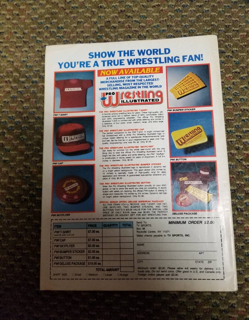Wrestling 87 Fall 1987 Magazine - Etsy