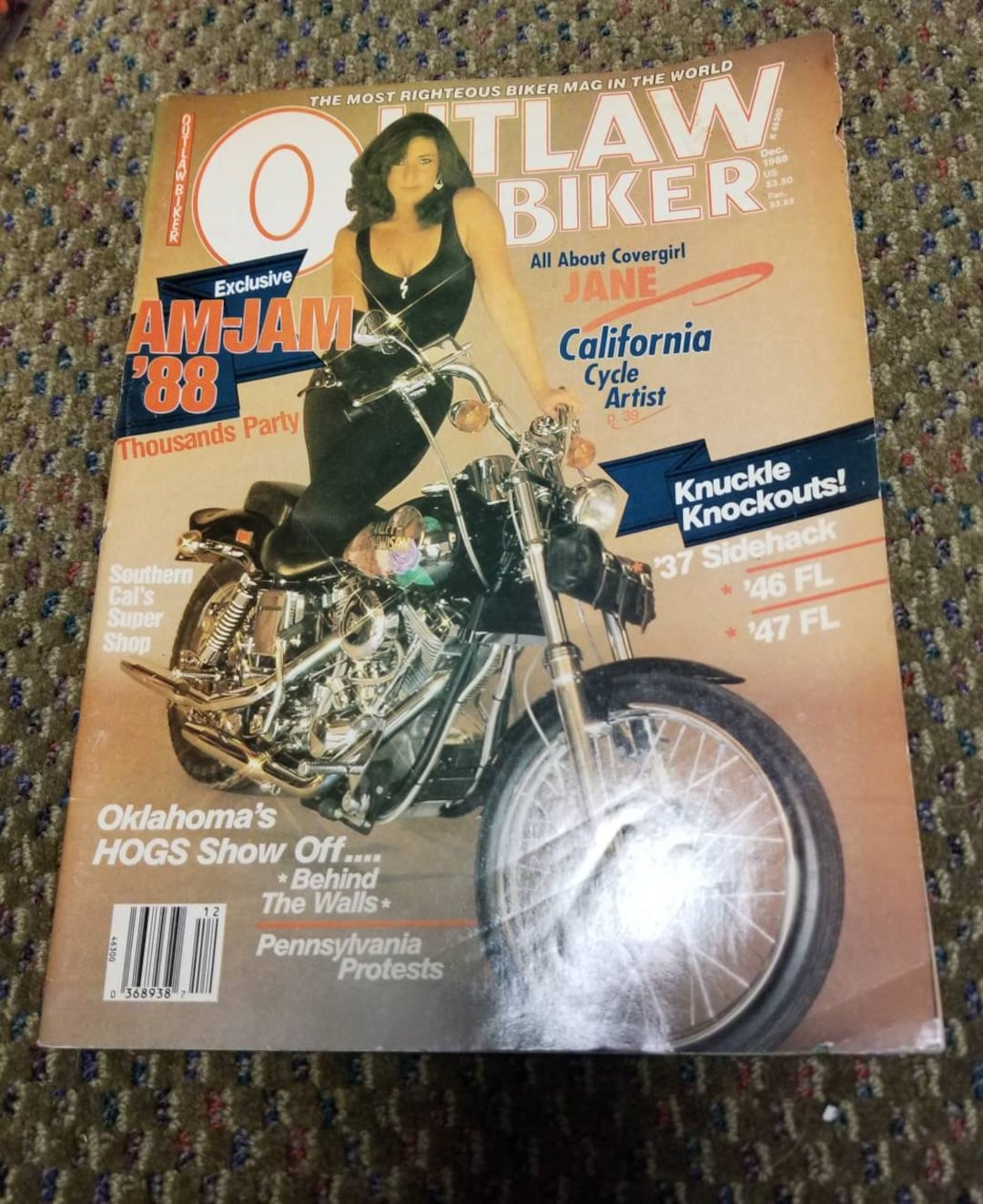 Outlaw Biker Magazine December 1988 - Etsy