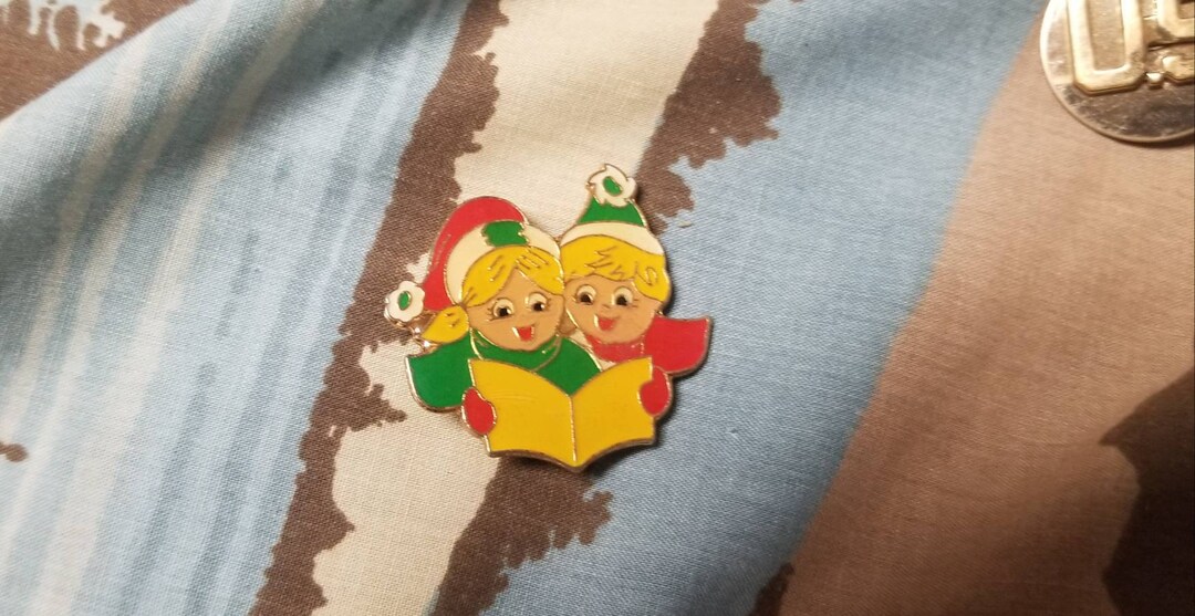 Vintage Elves Enamel Pin - Etsy