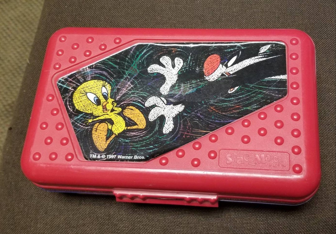 Vintage 1997 Looney Tunes Spacemaker Pencil Box - Etsy