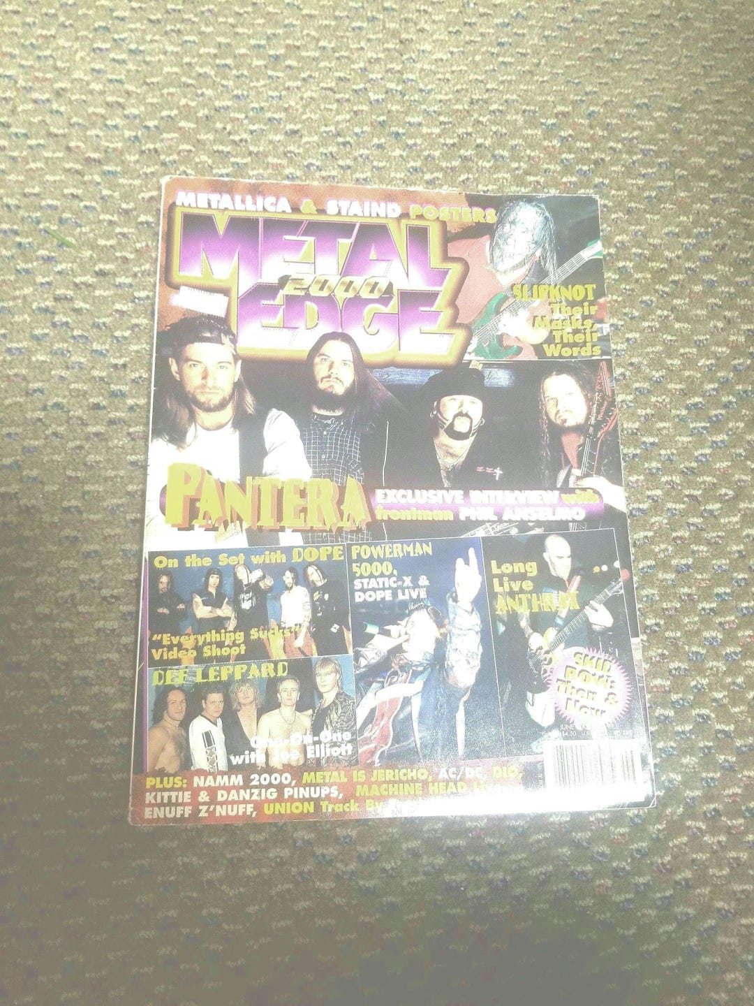 Metal Edge Magazine June 2000 Pantera Staind Cover - Etsy